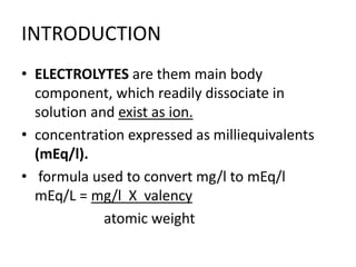 Dyselectrolyemia | PPTX