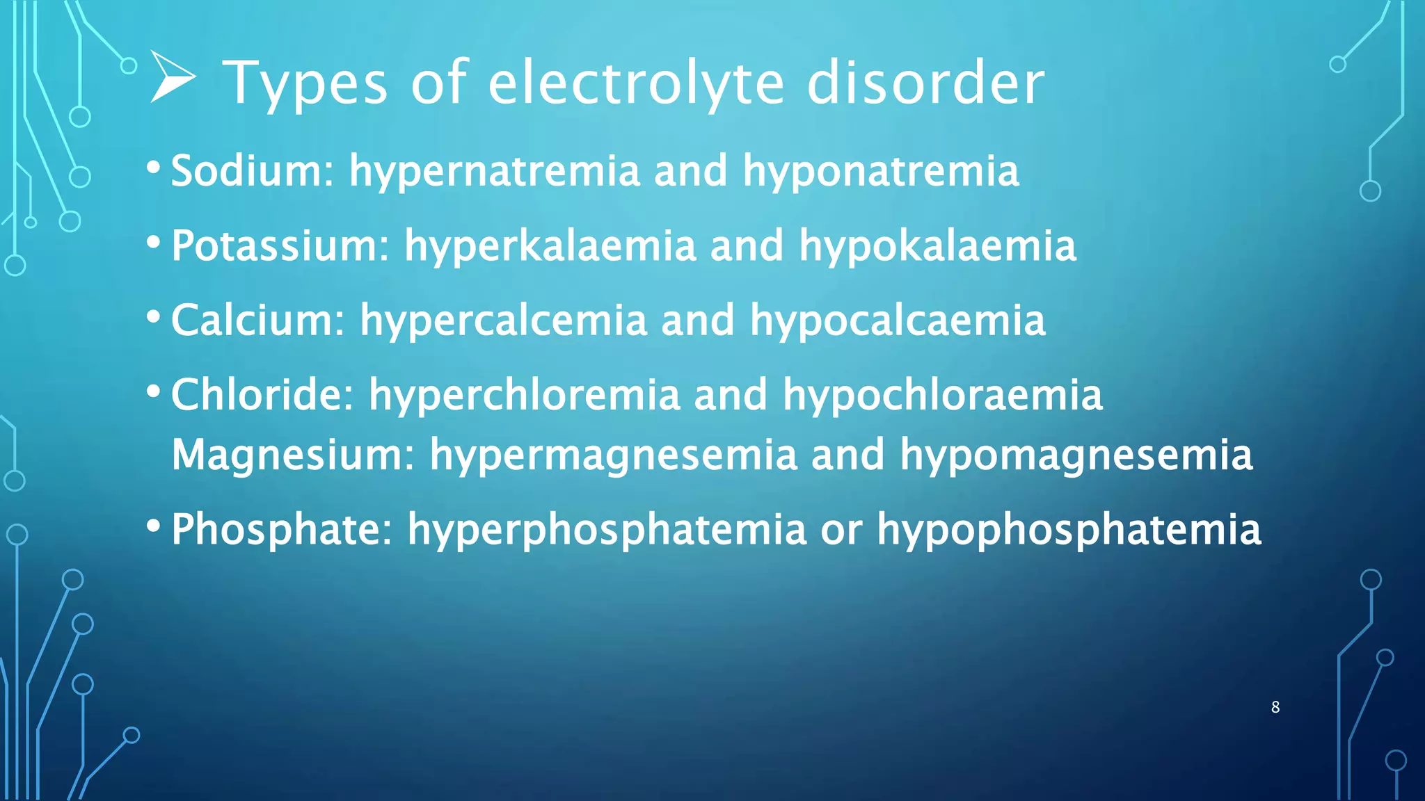 Dyselectrolytemia | PPTX