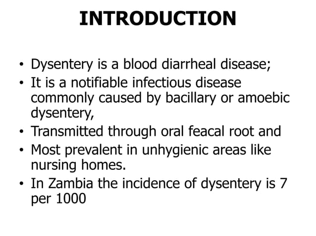DYSENTERY ppt.pptx | Digestive Disorders | Diseases and Conditions