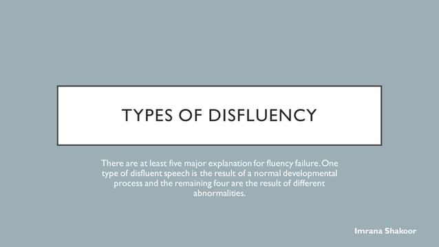 Developmal Dysfluency issues & its Management | PDF