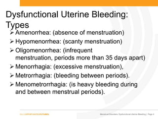 Dysfunctional uterine-bleending | PPT