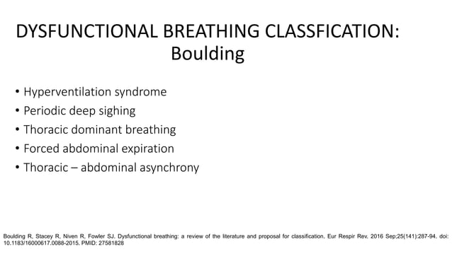 Dysfunctional breathing | PPTX