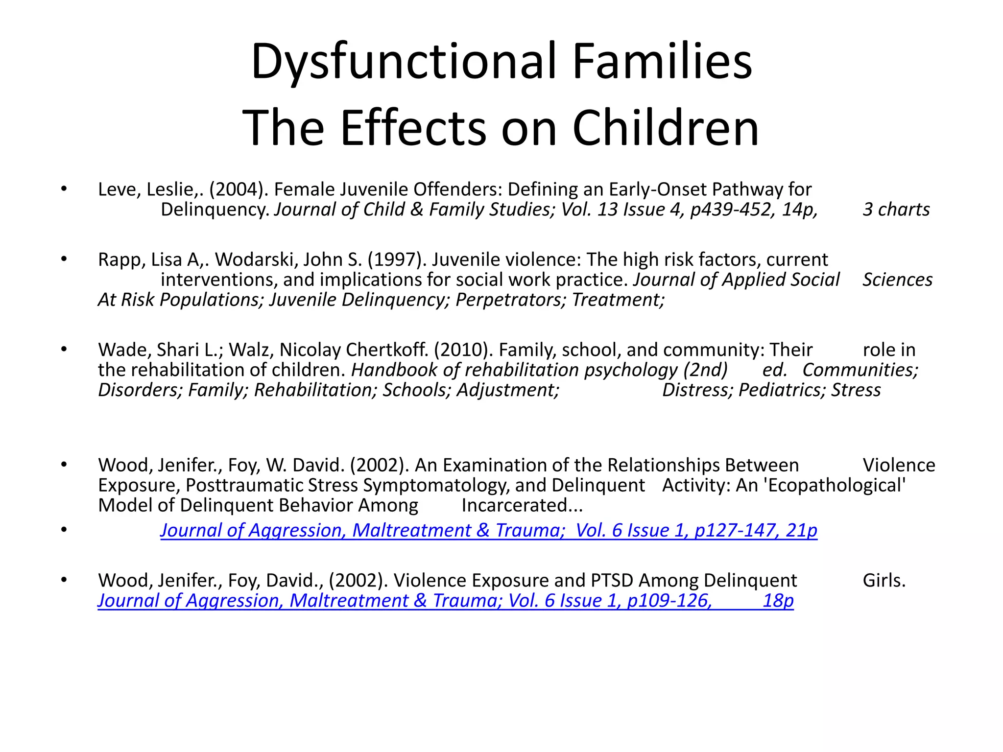 Dysfunctional Families | PPTX