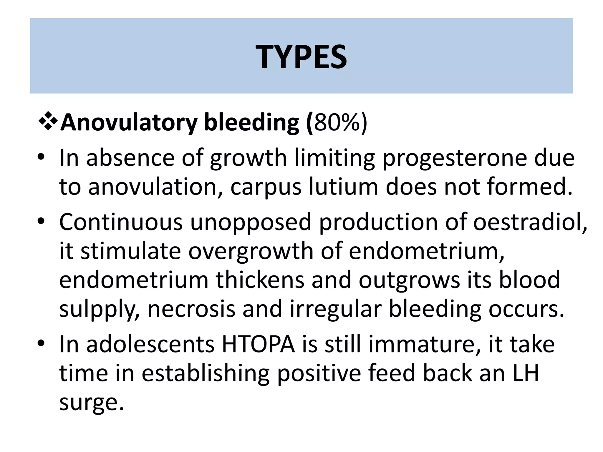 Dysfunctional uterine bleeding ( dub ) | PPTX
