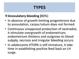 Dysfunctional uterine bleeding ( dub ) | PPTX