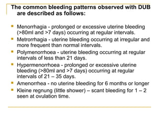DYSFUNCTIONAL UTERINE BLEEDING mdcan.ppt