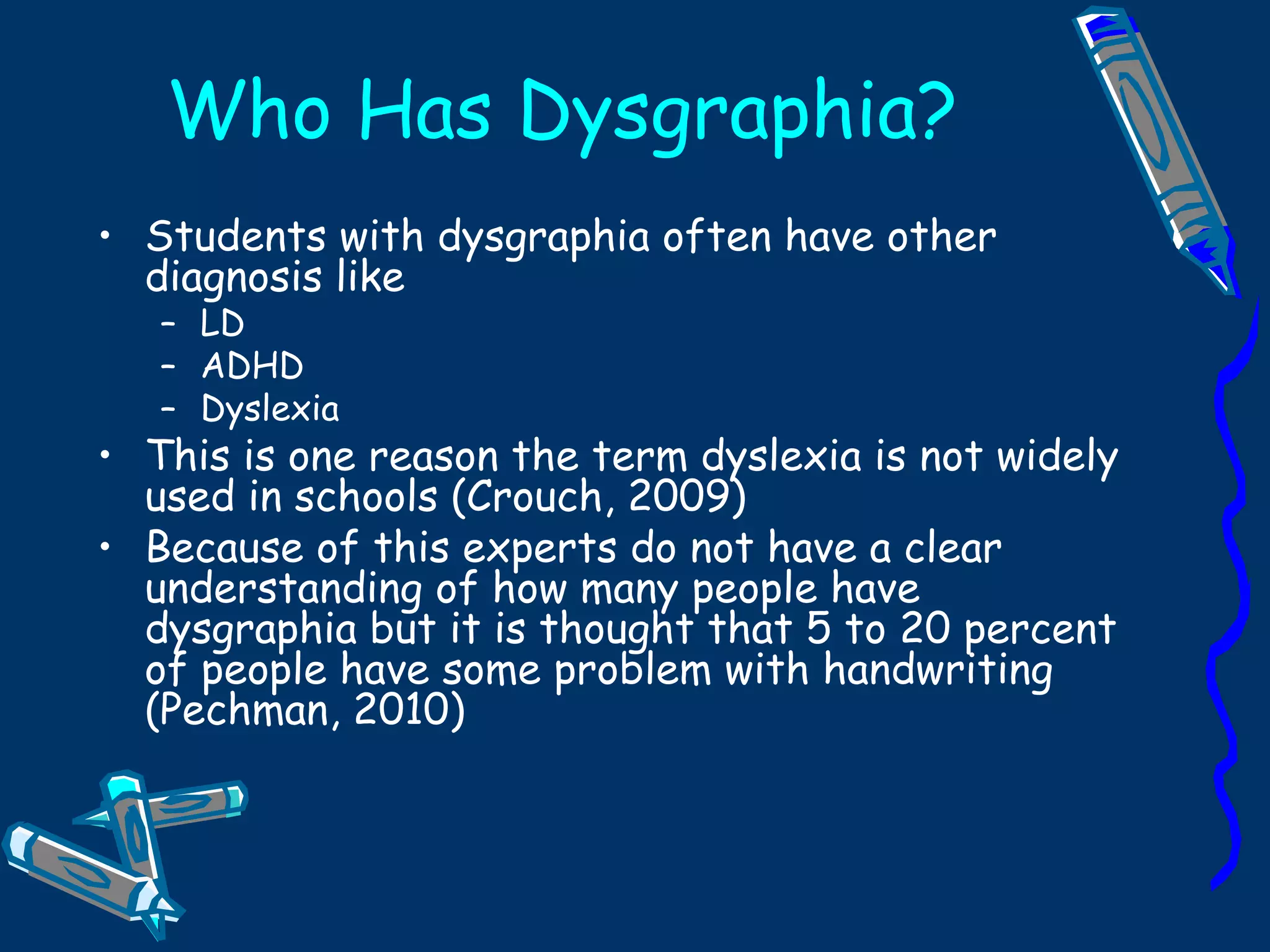 Dysgraphia | PPT