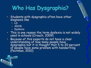 Dysgraphia | PPT