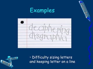 Dysgraphia | PPT