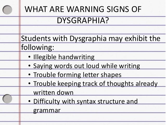 Dysgraphia