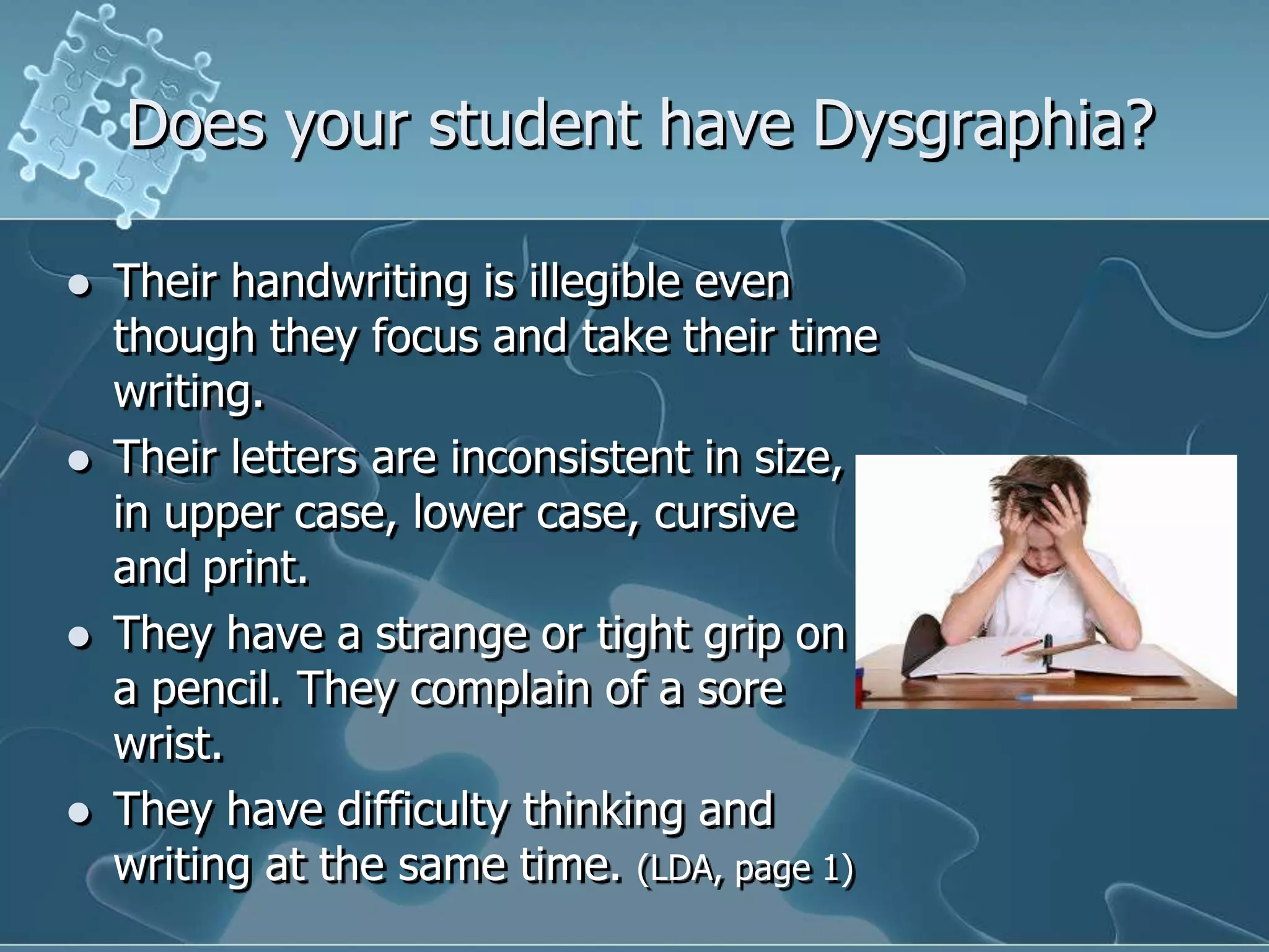 Dysgraphia | PPTX