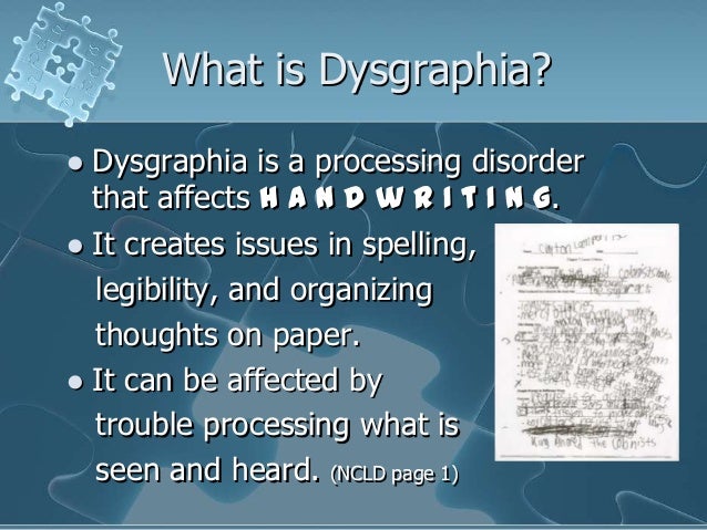 Dysgraphia