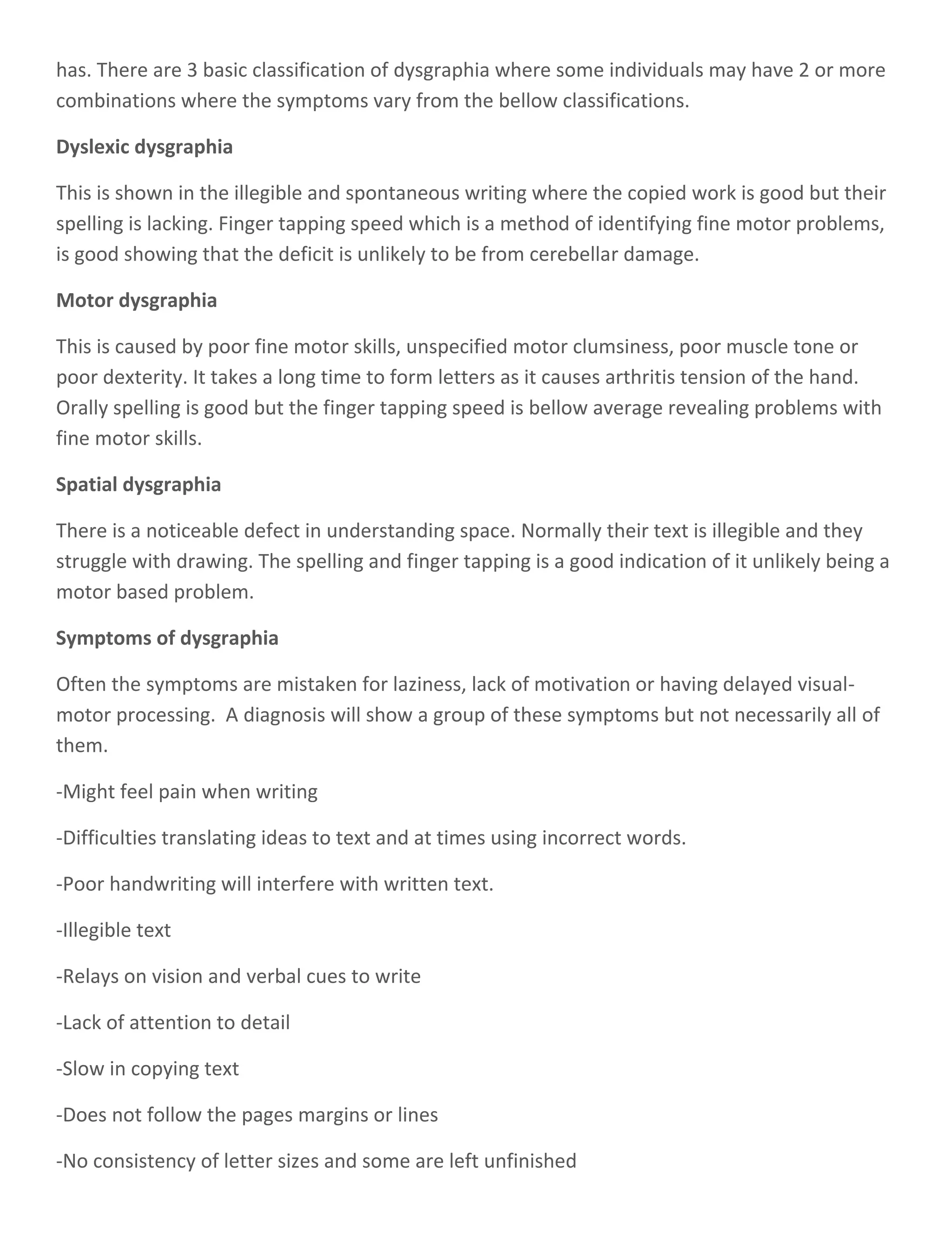 Dysgraphia - Assistivemart | PDF