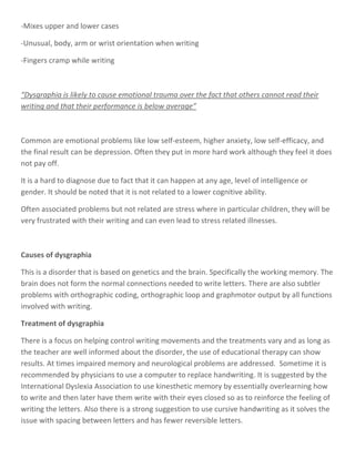 Dysgraphia - Assistivemart | PDF