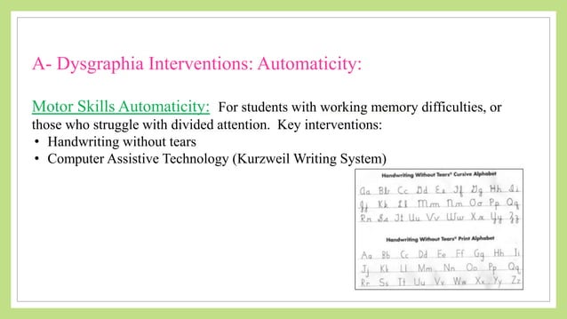 Dysgraphia Speech Therapy | PPTX | Brain and Nervous System Disorders ...