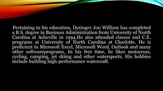 Dysinger Jon William – Formerly with Andy Petree Racing and Triad ...