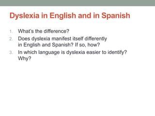 Diagnosing Dyslexia in Your Classroom | PPTX | Brain and Nervous System ...