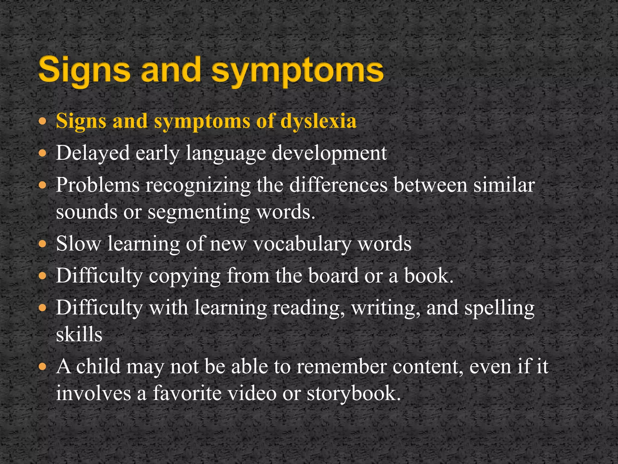 Dyslexia | PPTX