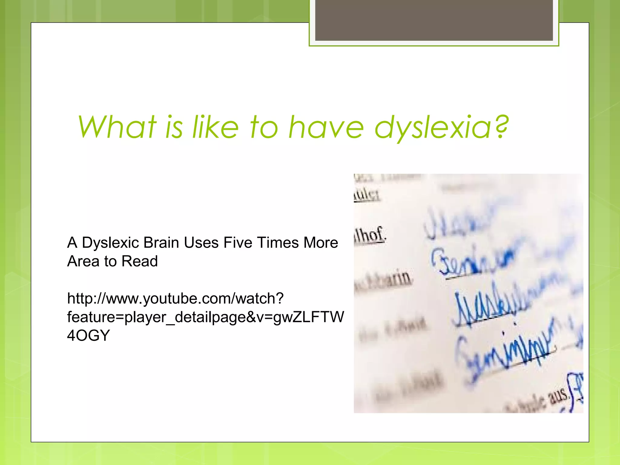Dyslexia - inclusive practice | PPT
