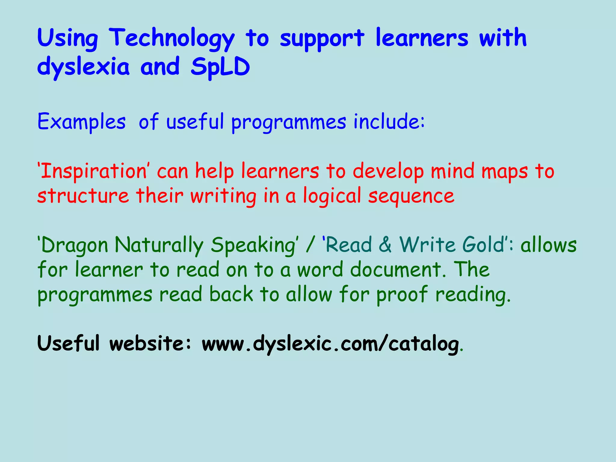 Dyslexia awareness and teaching strategies kn | PPT