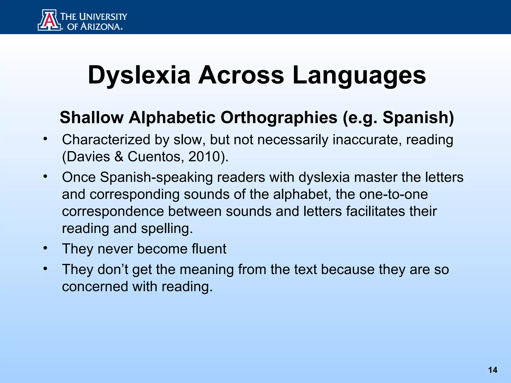 Dyslexia or Second Language Learning? | PPT
