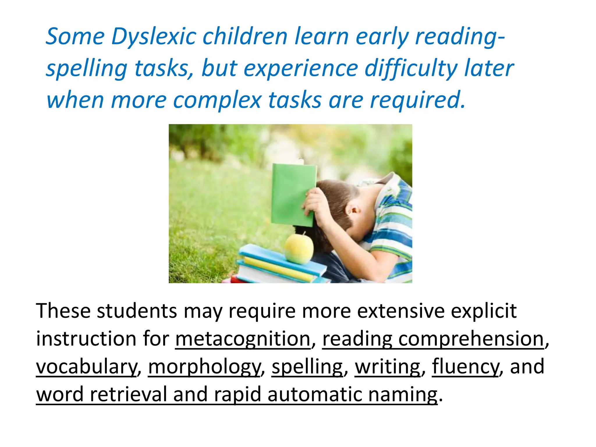 Dyslexia presentation | PPTX