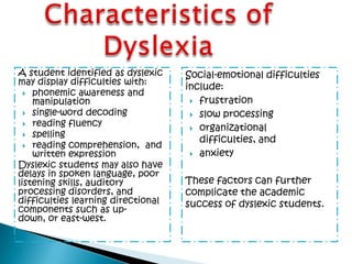 Dyslexia project | PPTX