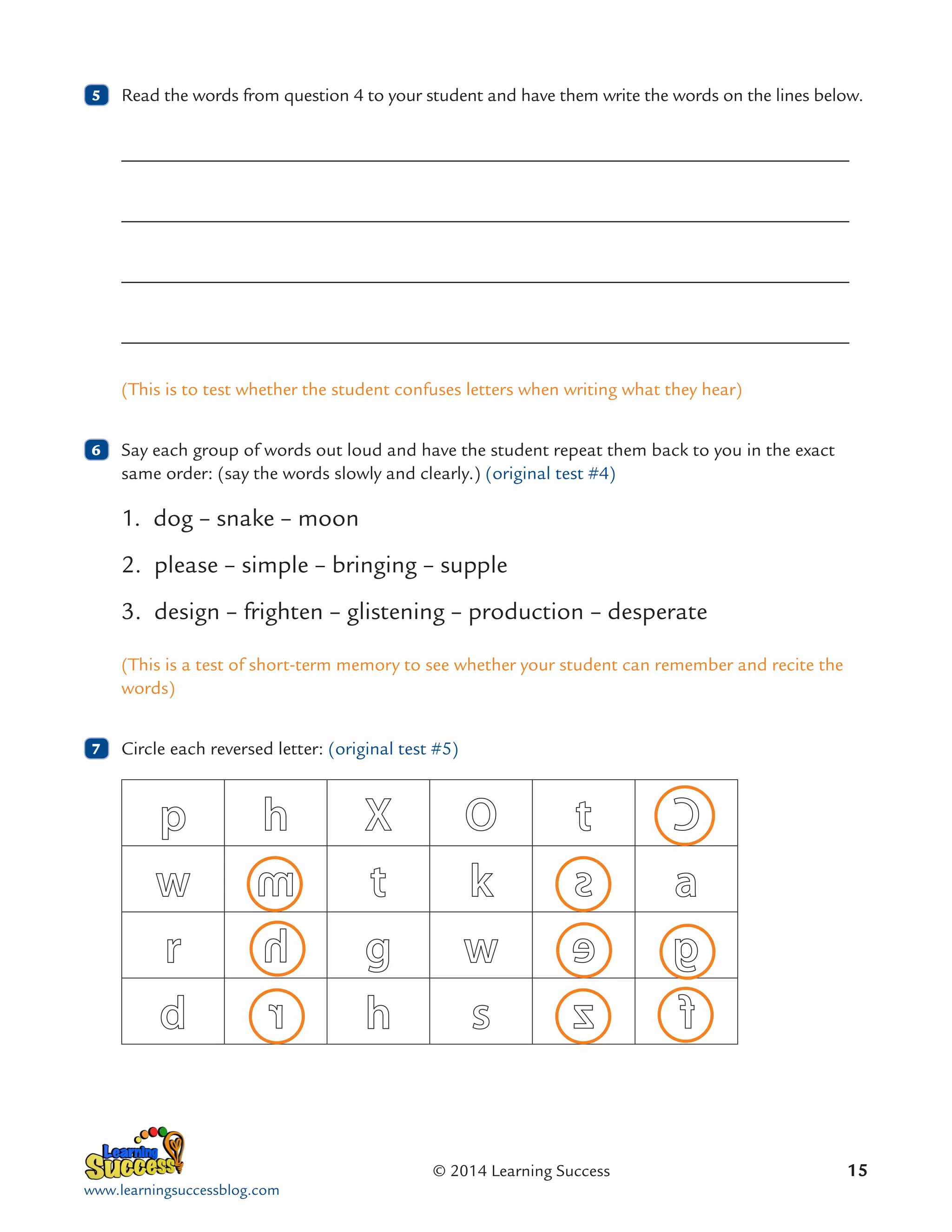 Dyslexia test | PDF