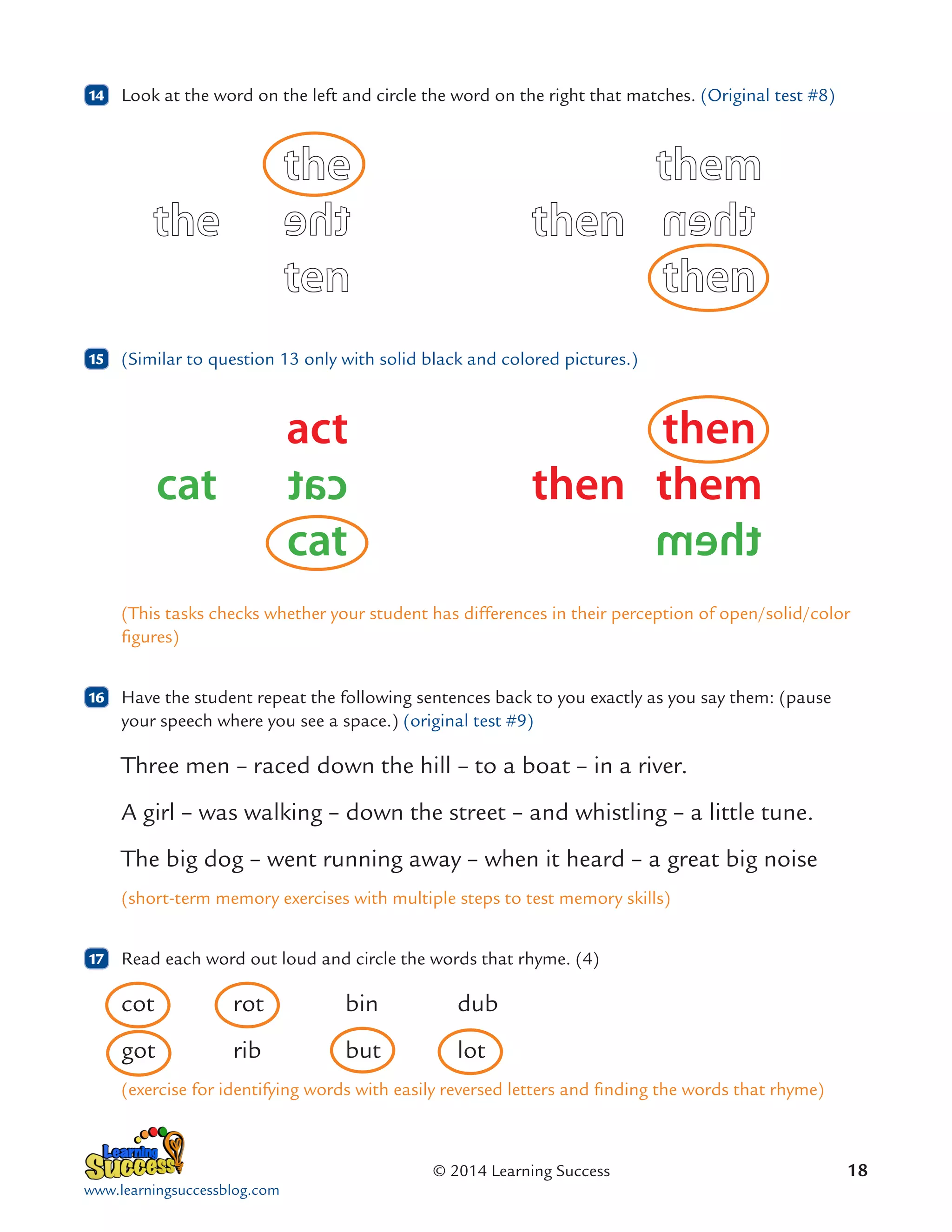 Dyslexia test | PDF