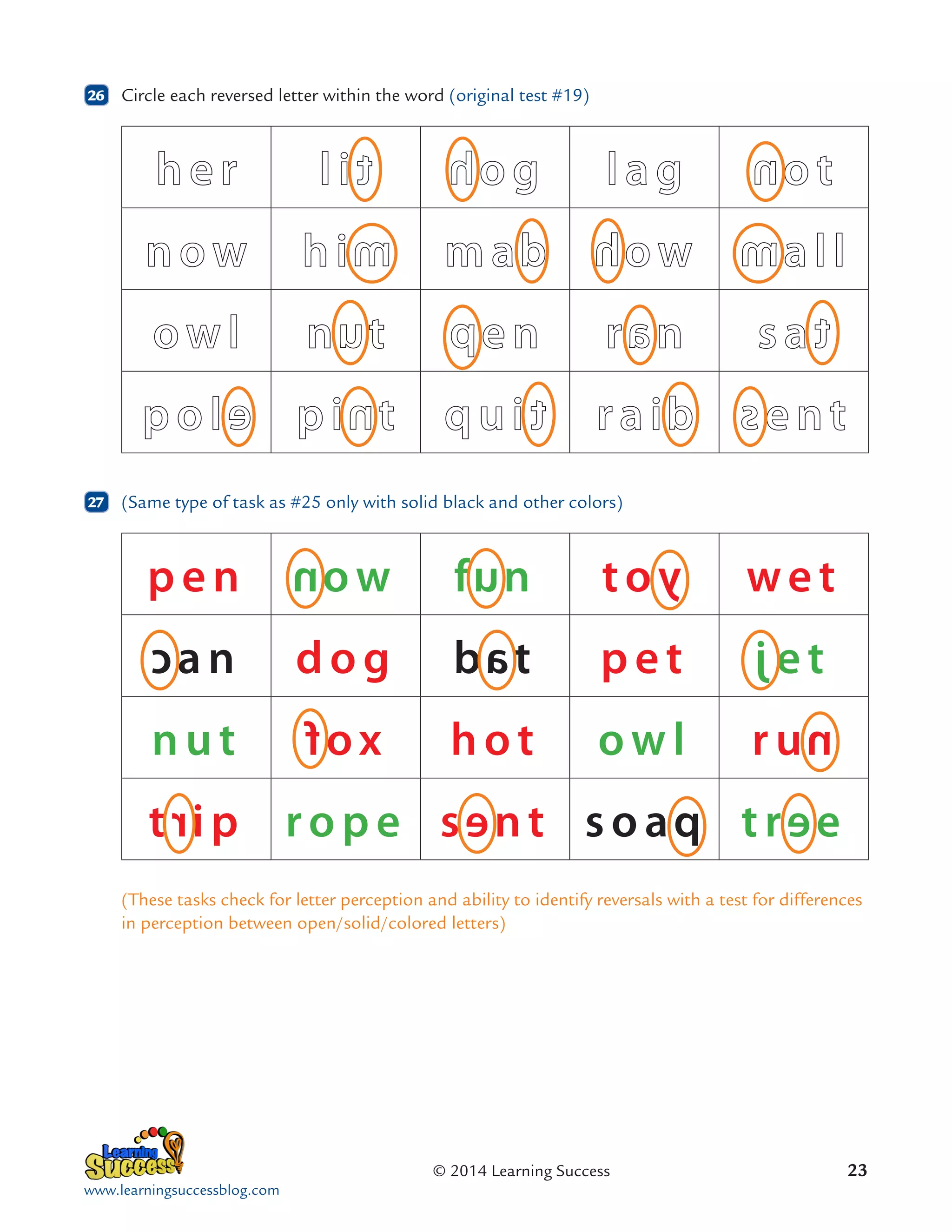 Dyslexia test | PDF