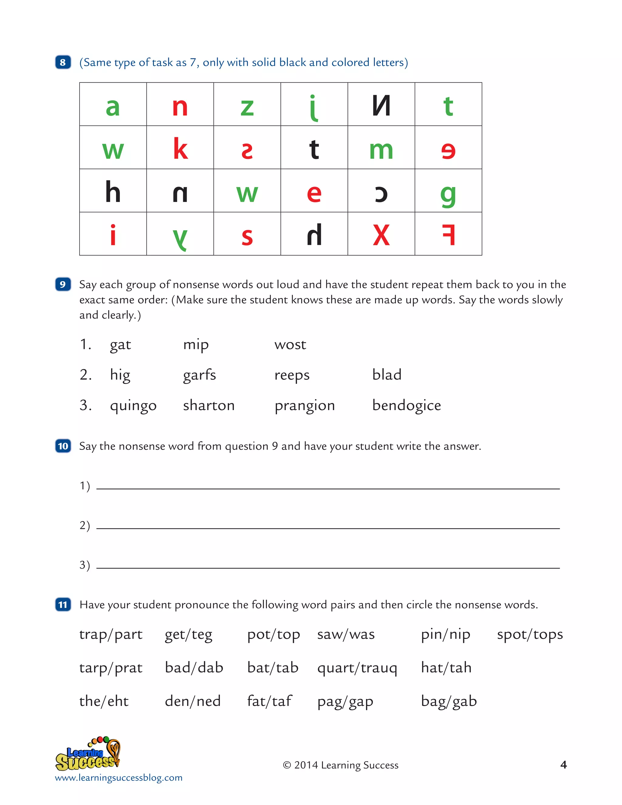 Dyslexia test | PDF