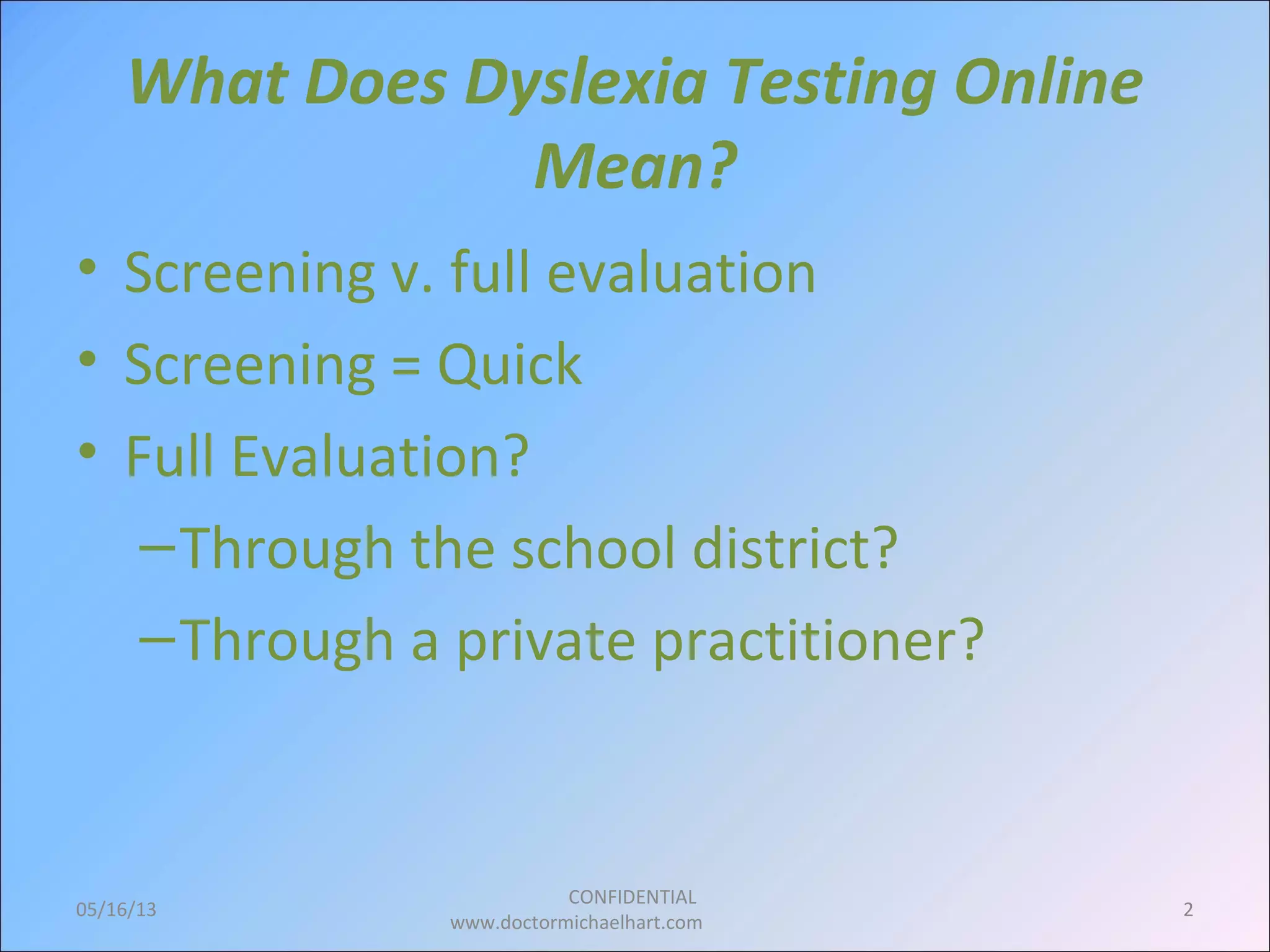 Dyslexia testing online | PPT