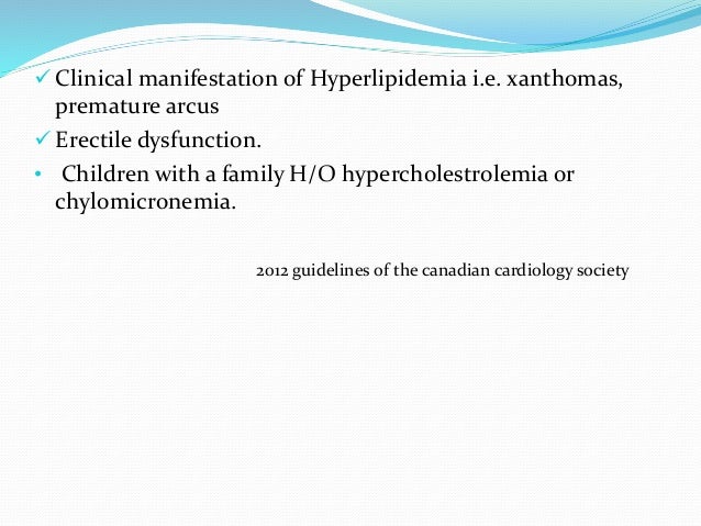 Canadian Cardiovascular Society Guidelines Dyslipidemia Diet