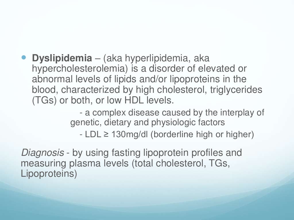 Dyslipidemia