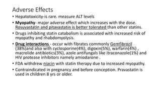 Drugs for Dyslipidemia | PPTX