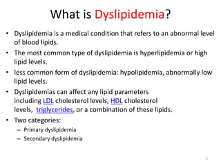 Screening of Dyslipidemic drugs | PPT