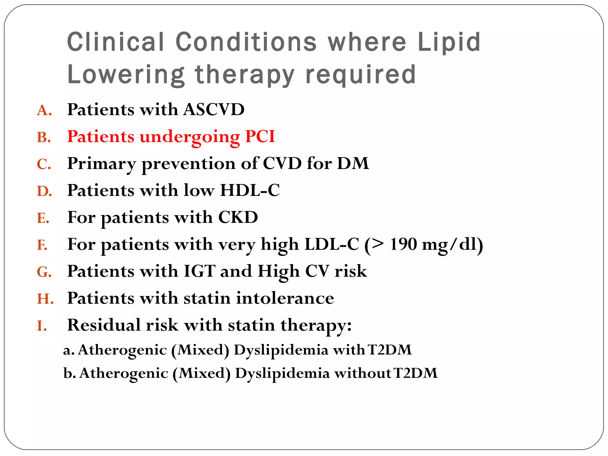 Dyslipidemia management an evidence based approach | PPT
