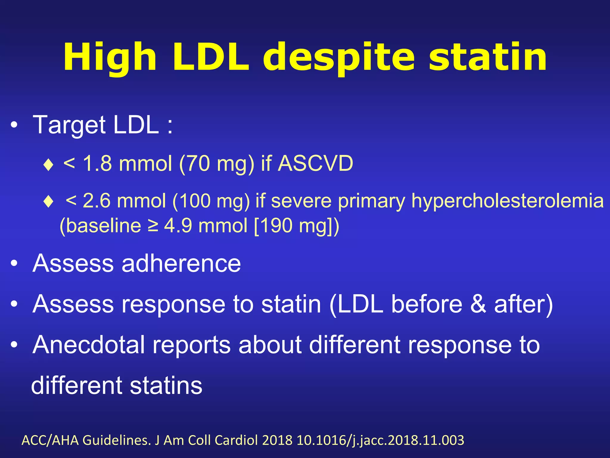 Management of dyslipidemia | PDF