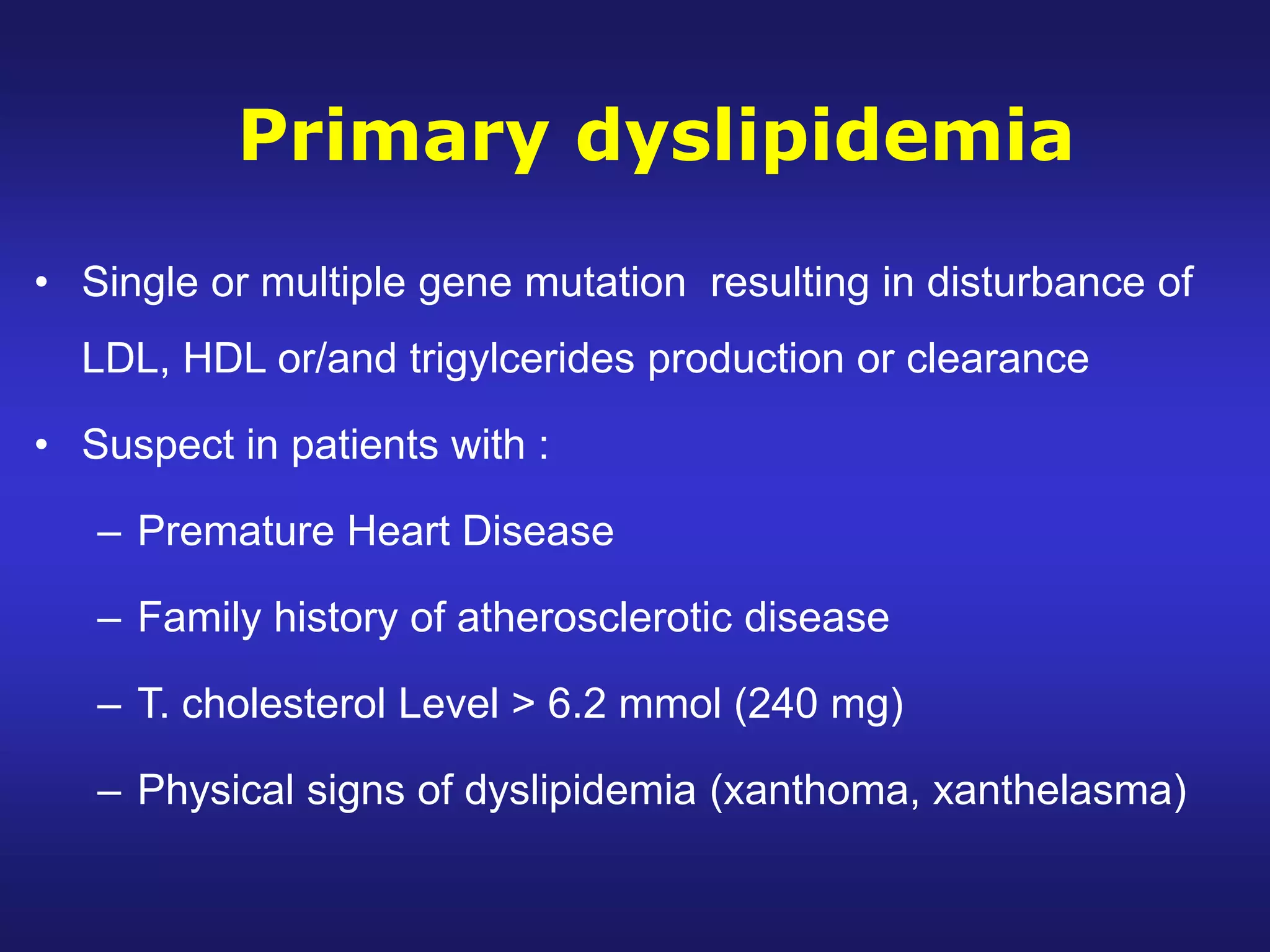 Management of dyslipidemia | PDF