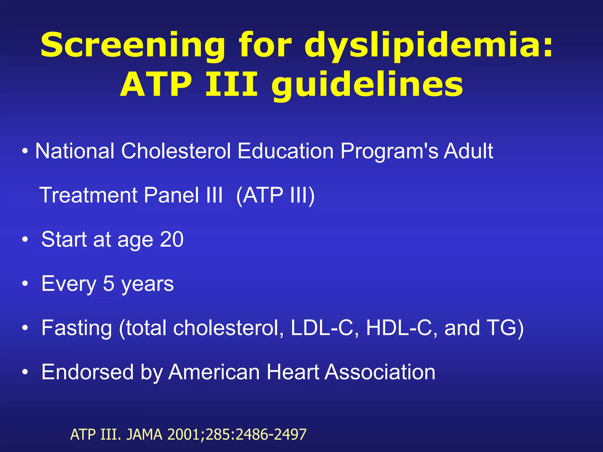 Management of dyslipidemia | PDF