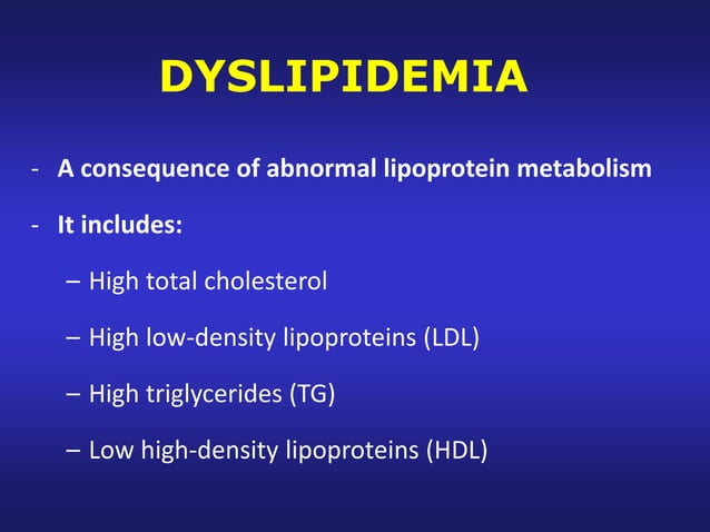 Management of dyslipidemia | PDF