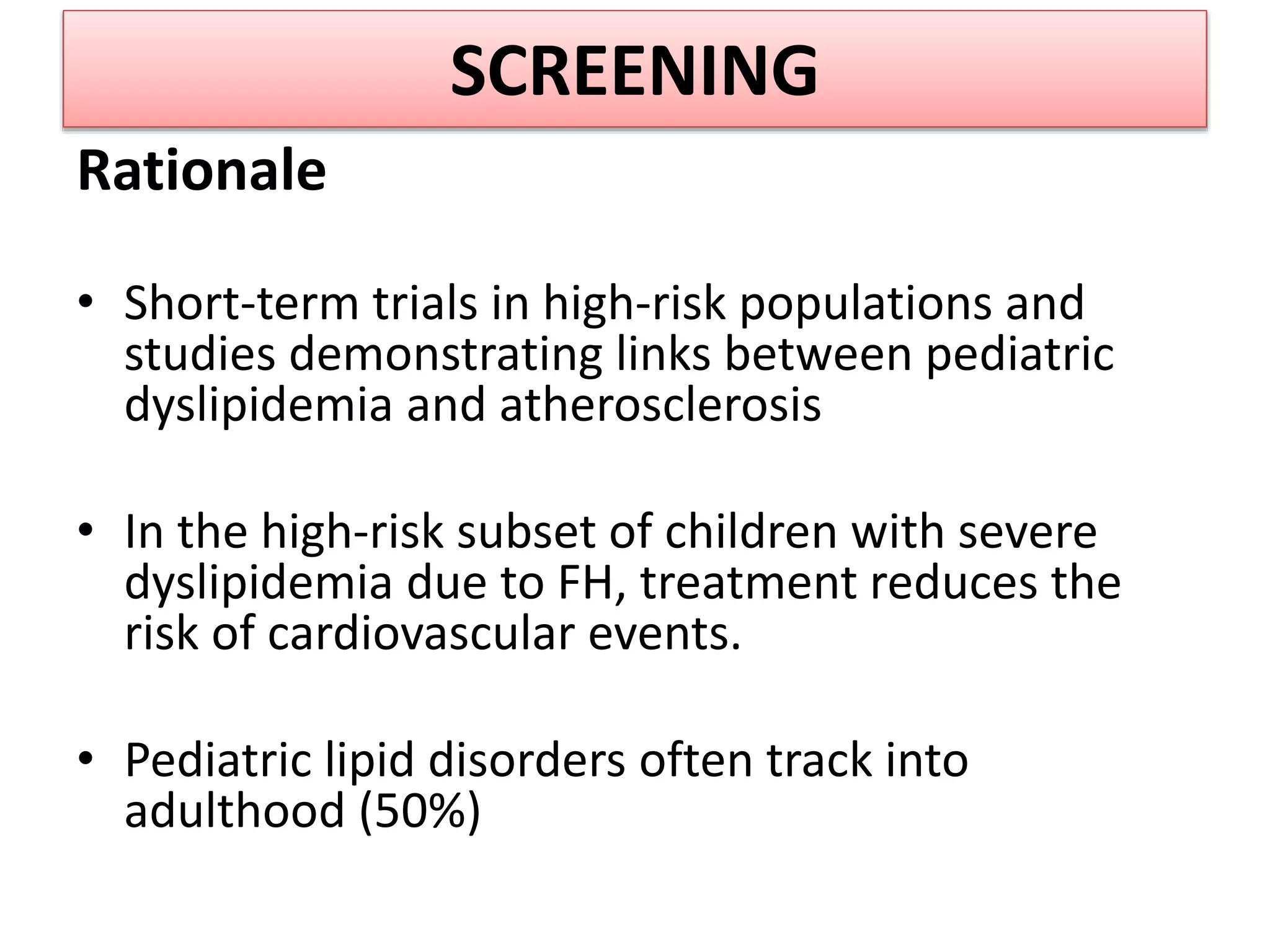 Dyslipidemias in children | PPTX