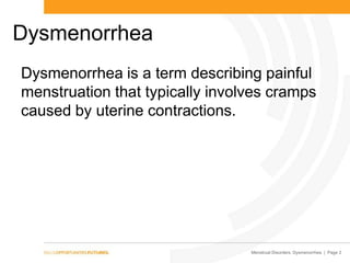 Dysmenorrhea | PPTX