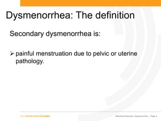 Dysmenorrhea | PPTX