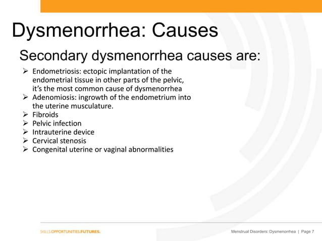 Dysmenorrhea | PPTX | Hormonal Disorders | Endocrine and Metabolic Diseases