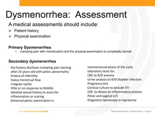 Dysmenorrhea | PPTX