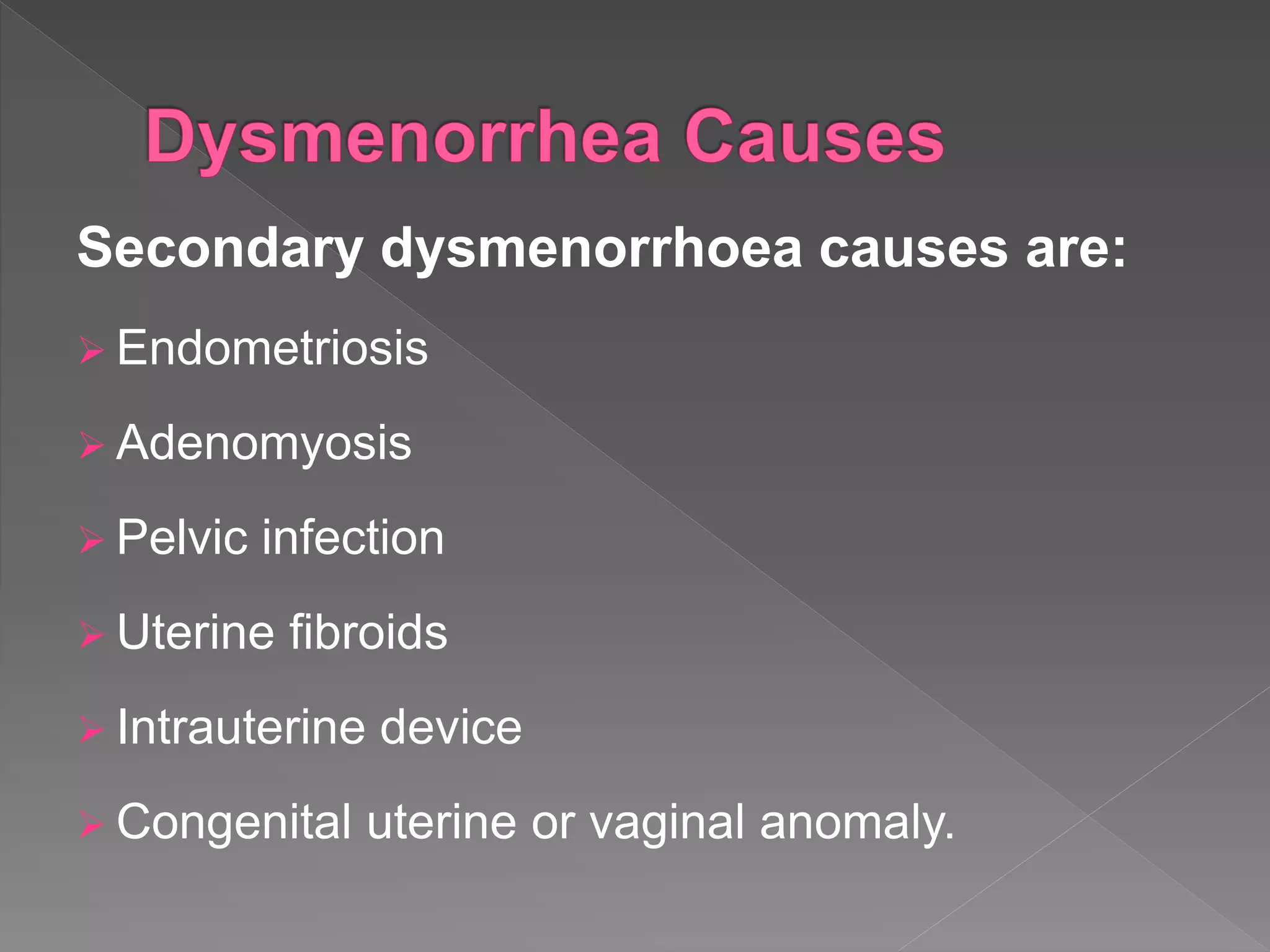 Dysmenorrhea | PPTX