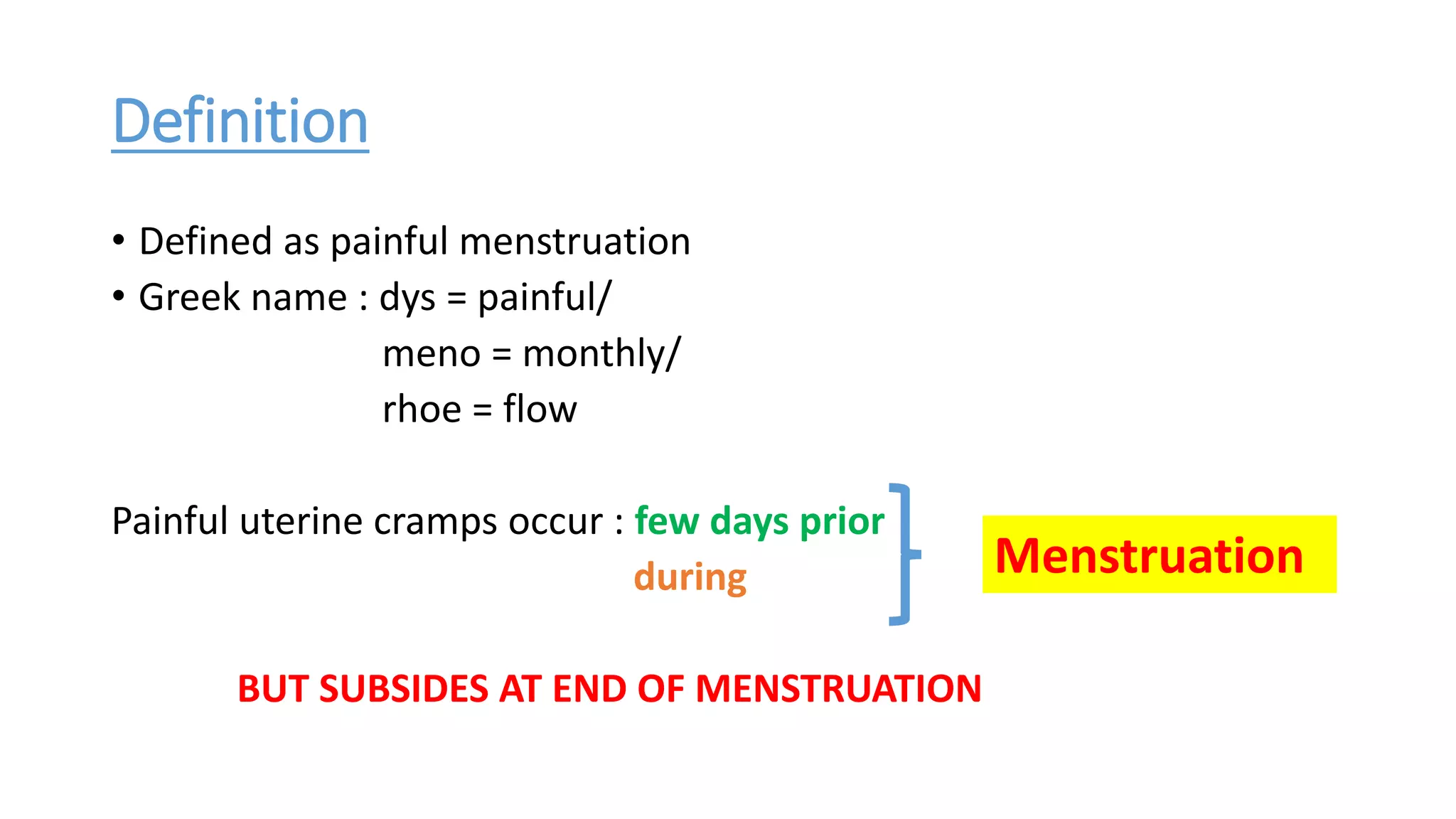 Dysmenorrhea | PPTX