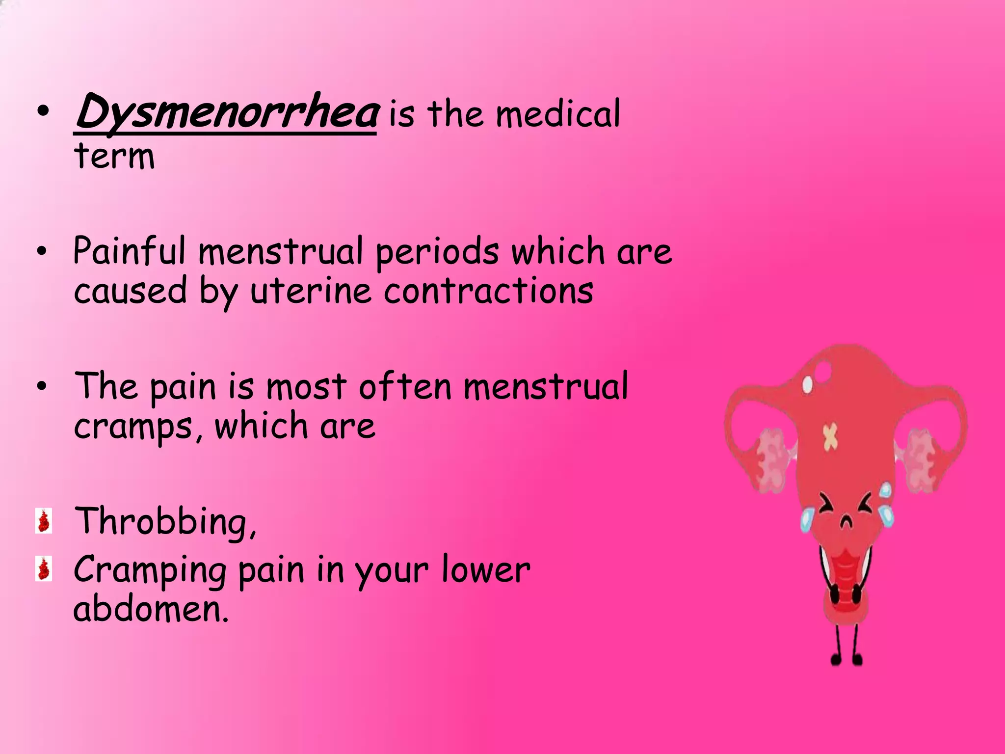 Dysmenorrhea slideshare | PDF