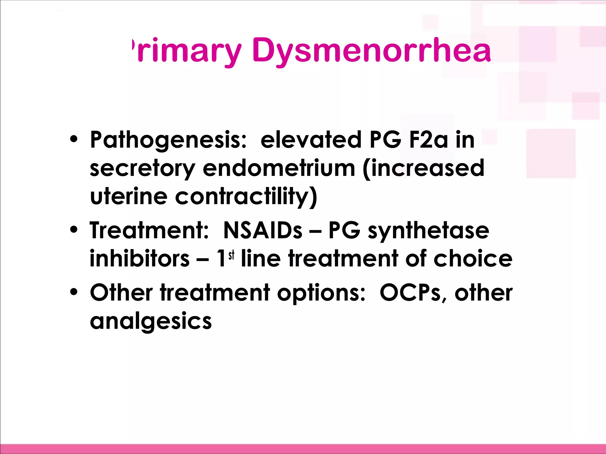 DYSMENORRHOEA | PPT
